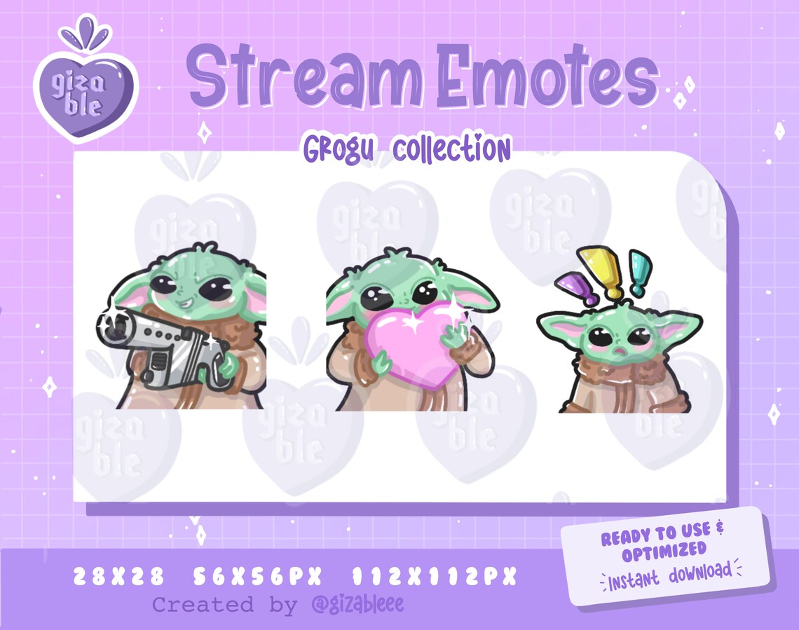 Emotes / Grogu Collection / Pack emotes / Twitch / Discord / Stream ...