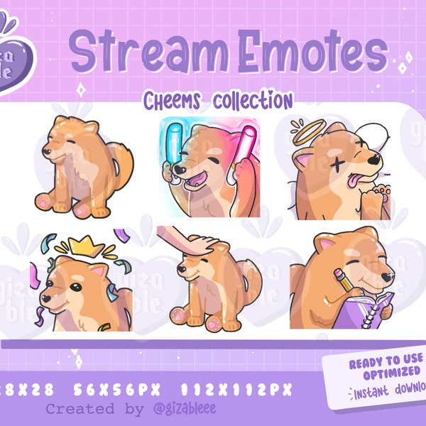 Cheems emote twitch - Etsy México