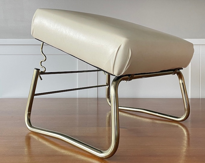 Adjustable Footstool Foot Rest Leg Lounger Ottoman Pearl Wick White ...