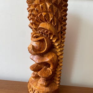 1974 Original Good Luck Tiki Carved Wooden Figurine Statue Hawaiian ...