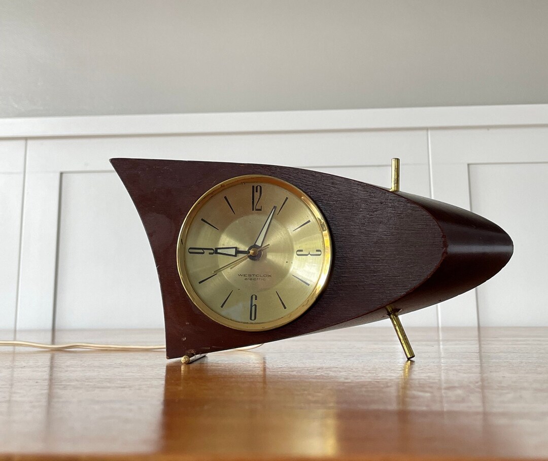 1950s Alarm Clock Westclox 707 Model S10-ab Atomic Boomerang Art Deco ...