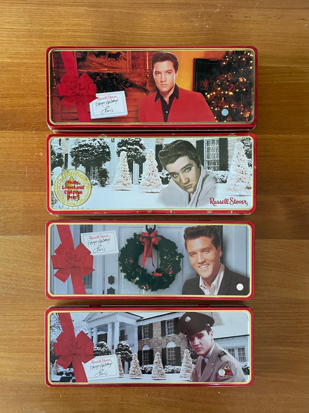1999 Elvis Presley Russell Stover Christmas Tins Variety of Collectable ...