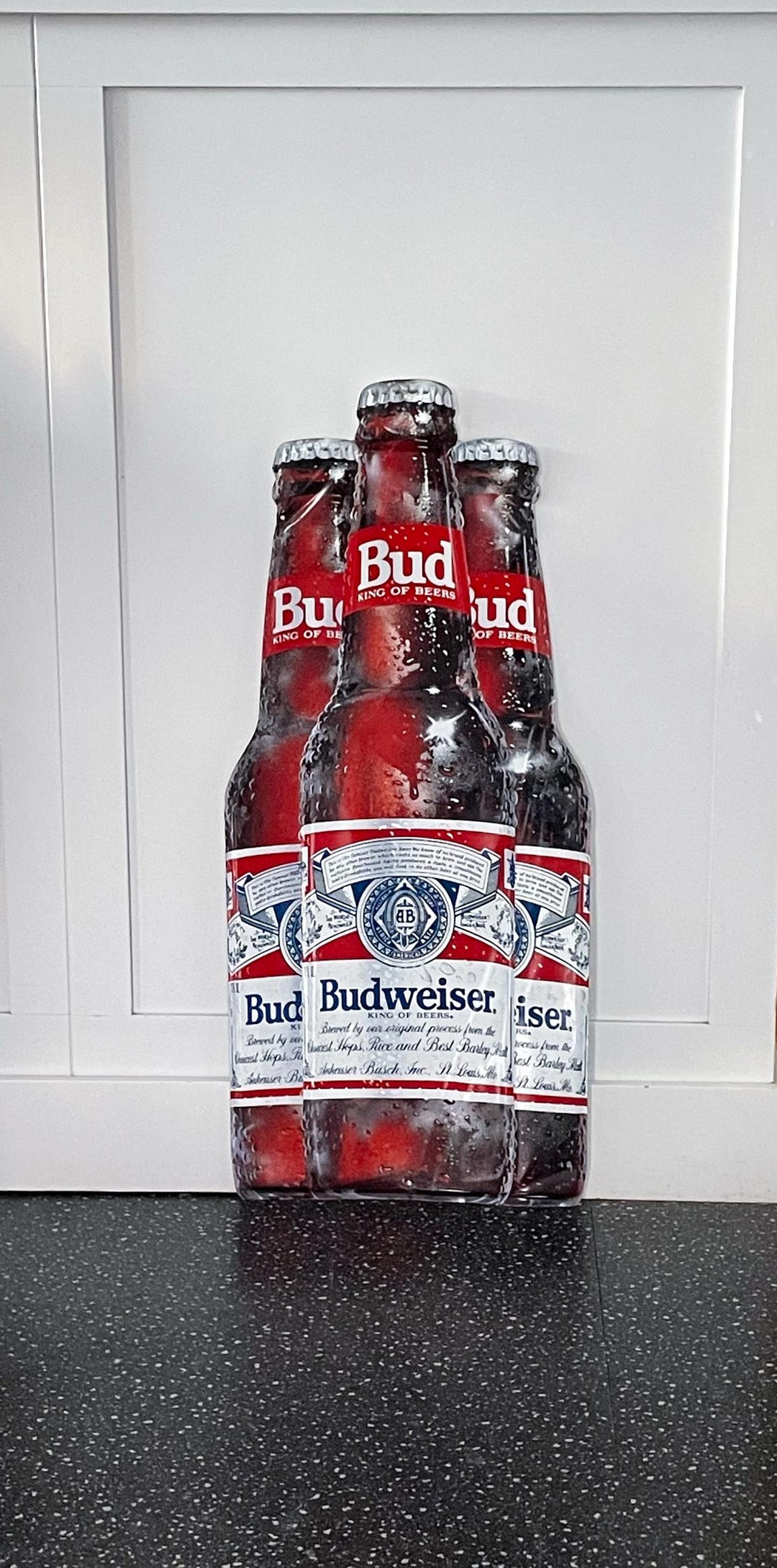 90s Tin Metal Budweiser Beer Sign Nostalgic Novelty Hanging Plaques ...