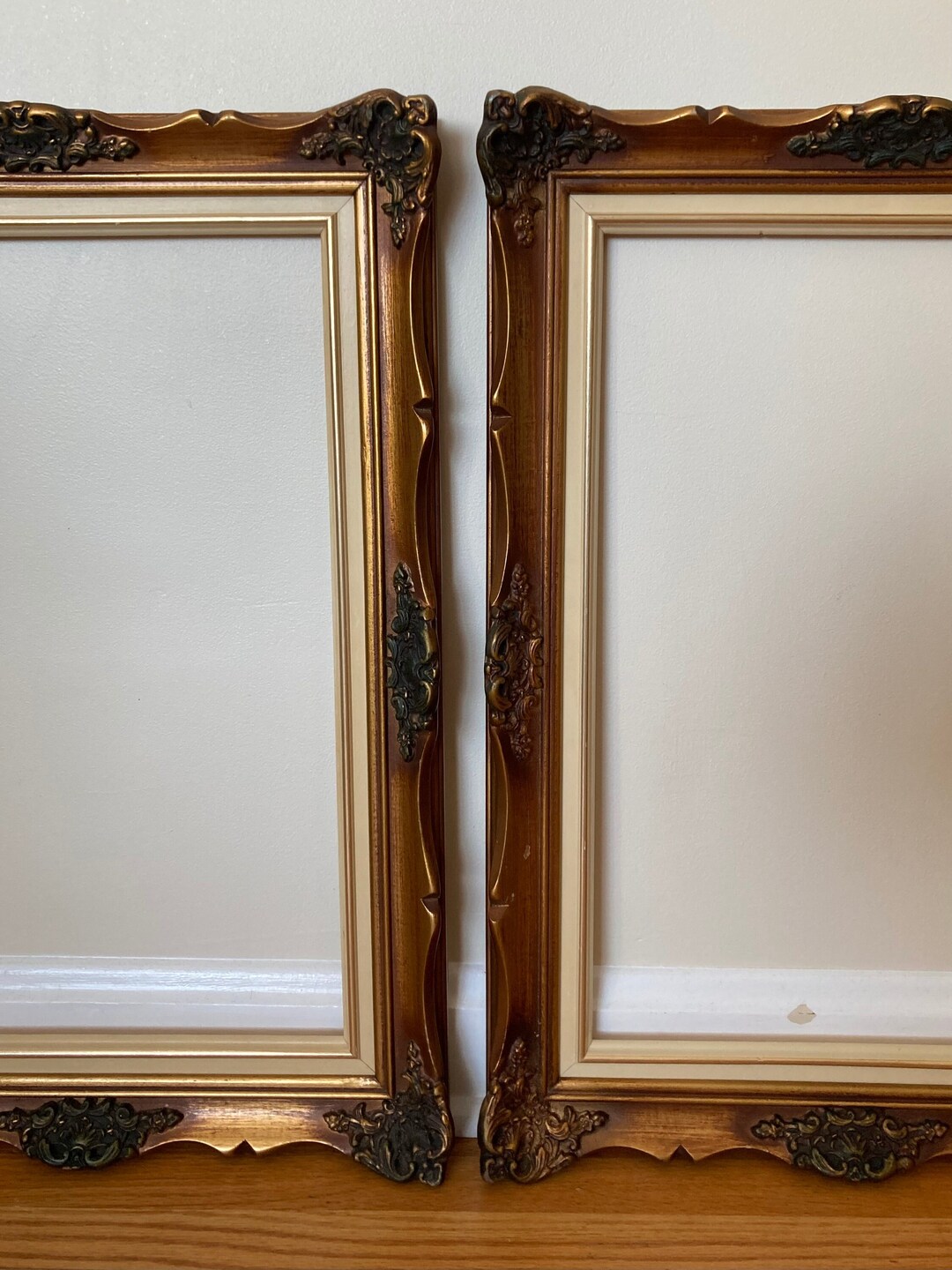 2 Large Gold Gilt Carved Wood Picture Frames Large Decorative ...