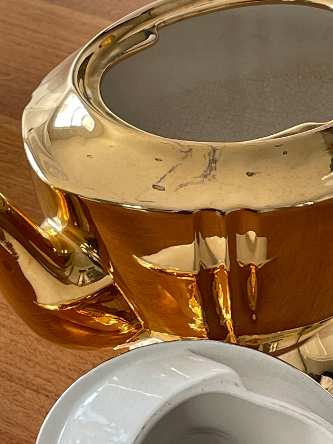 Royal Winton Golden Age Teapot: 1940s Gold Lustre Hollywood Regency ...