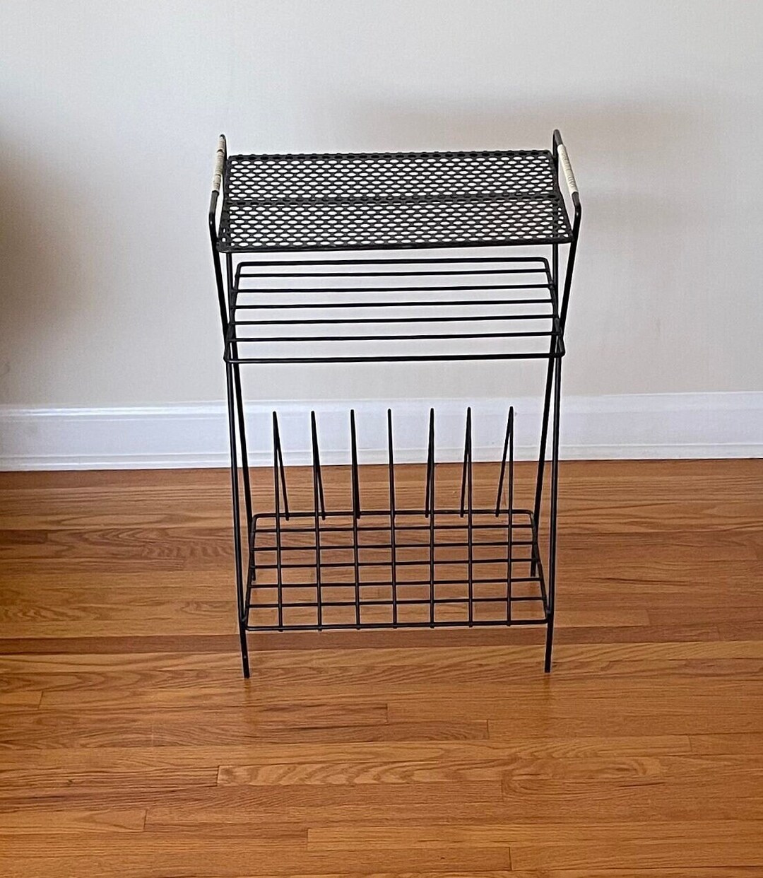 1950s Record Floor Stand 3 Tier Metal Record Album Vinyl Rack, Book ...