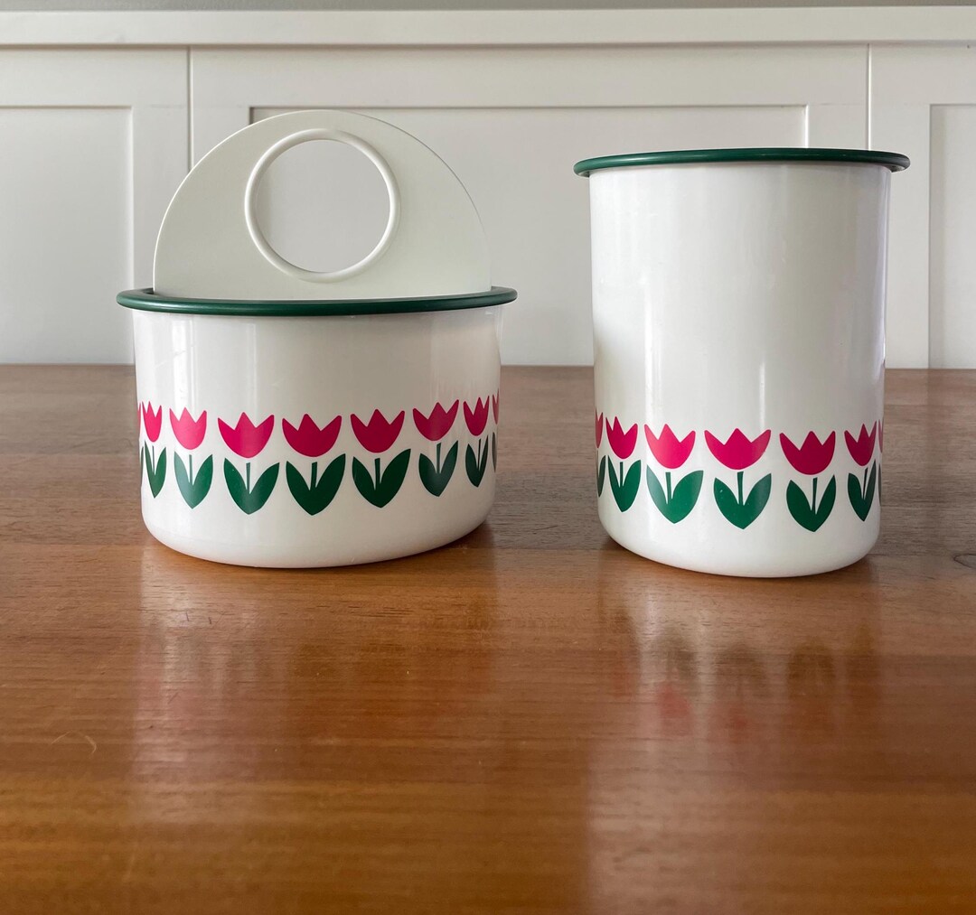 Tulip Tupperware Set 1 Canister 1 Caddy W/removable Insert & Carry ...