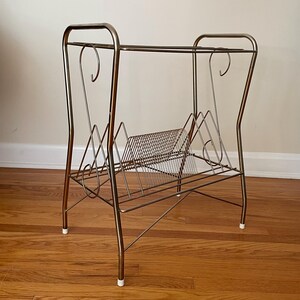 Metal Floor Stand 3 Tier Gold Tone Record/album/vinyl LP Rack, Book ...