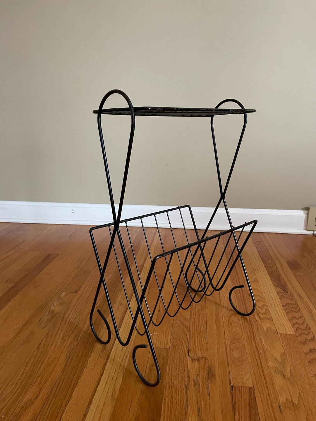 Metal Floor Stand MCM 2 Tier Record/ Album/vinyl Rack Book/magazine ...