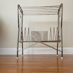 Metal Floor Stand 3 Tier Gold Tone Record/album/vinyl LP Rack, Book ...