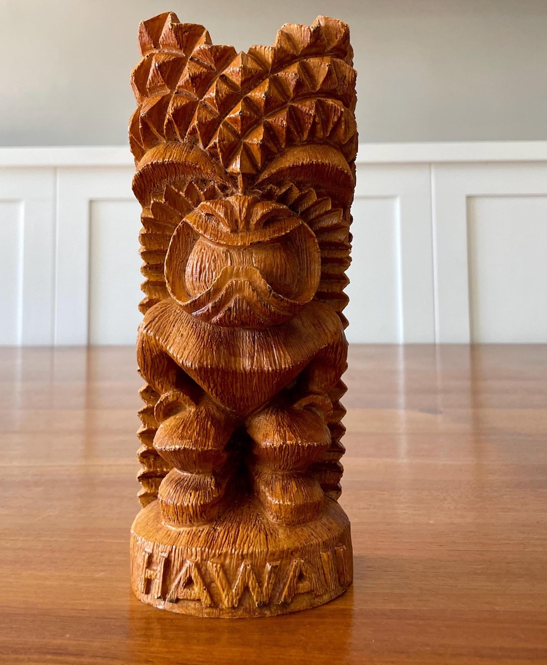 1974 Original Good Luck Tiki Carved Wooden Figurine Statue Hawaiian ...