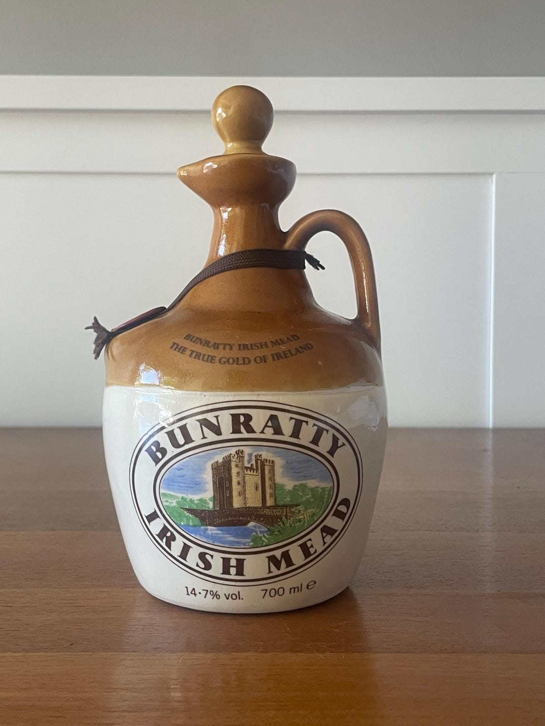 Bunratty Irish Mead Stoneware Flagon Jug (empty) Decorative Seal Cork ...