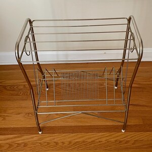 Metal Floor Stand 3 Tier Gold Tone Record/album/vinyl LP Rack, Book ...