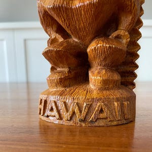 1974 Original Good Luck Tiki Carved Wooden Figurine Statue Hawaiian ...
