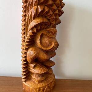 1974 Original Good Luck Tiki Carved Wooden Figurine Statue Hawaiian ...