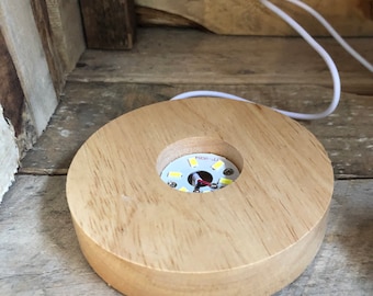 Wooden Led Light Base - Etsy