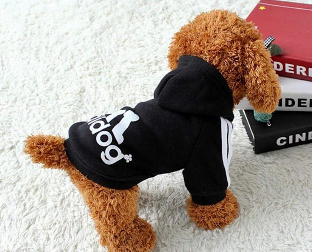 Black Adidog Sweater, Dog Sweater Adidog With Pouch for Stone ...