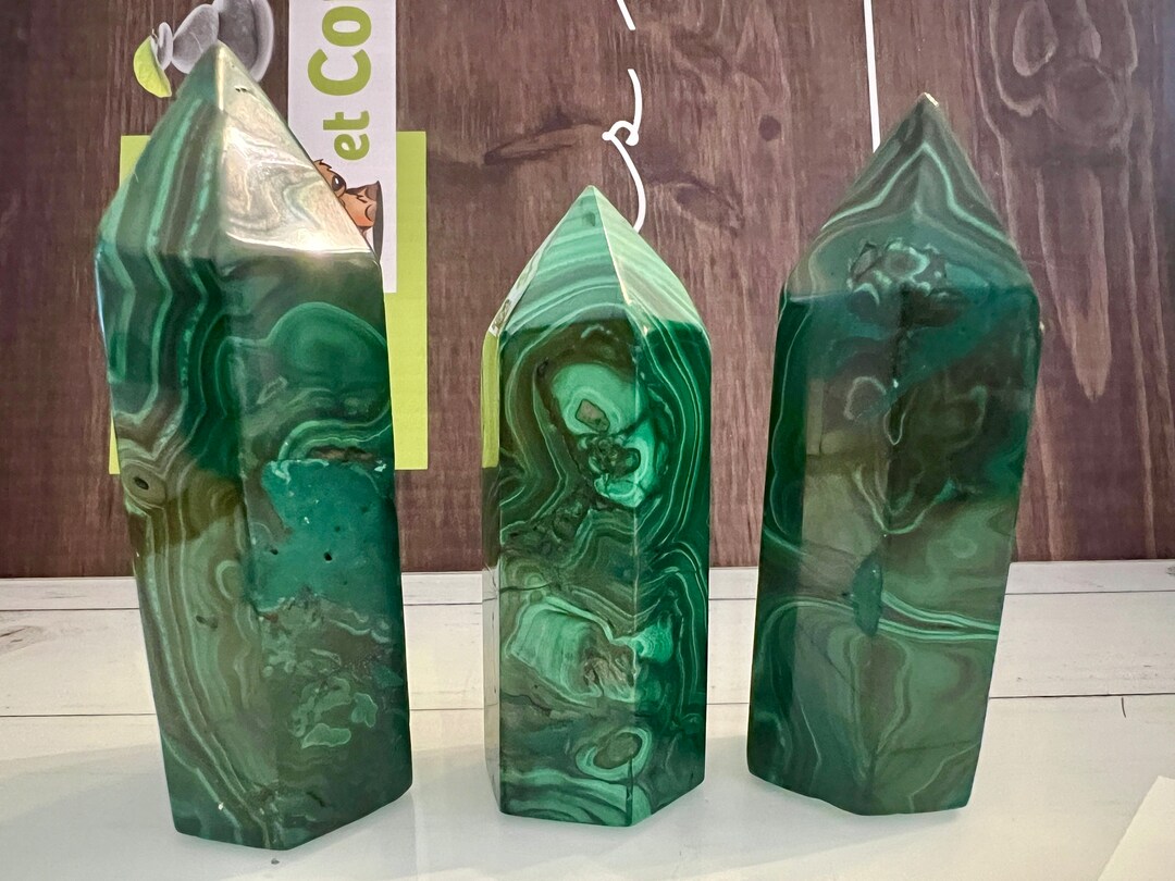 Large Malachite Tower With Stunning Patterns Unique Energy Stone - Etsy