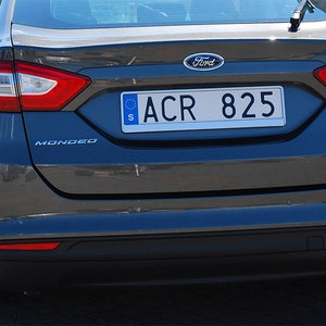 Sweden Euro European Swedish License Plate Number Plate Embossed Custom ...