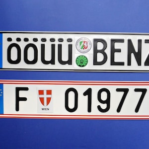 Austria Euro European Austrian License Plate Number Plate Embossed ...