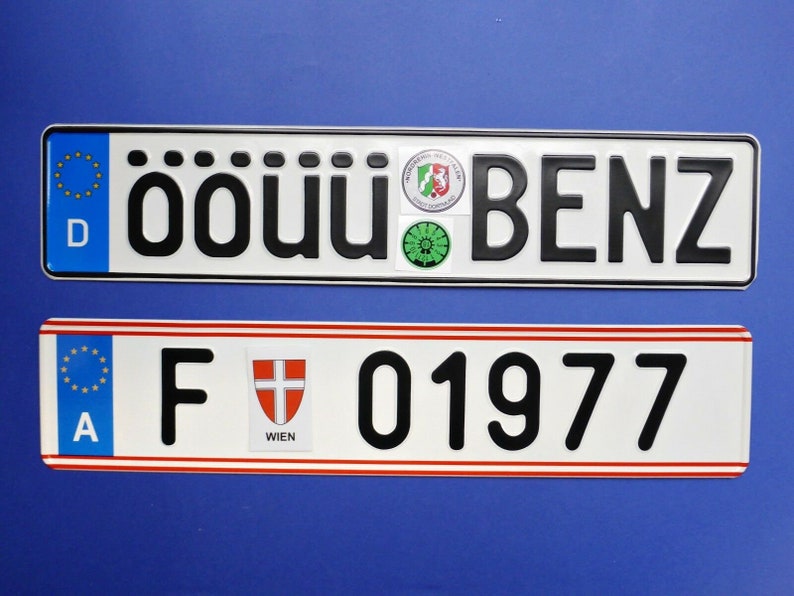 Austria Euro European Austrian License Plate Number Plate - Etsy