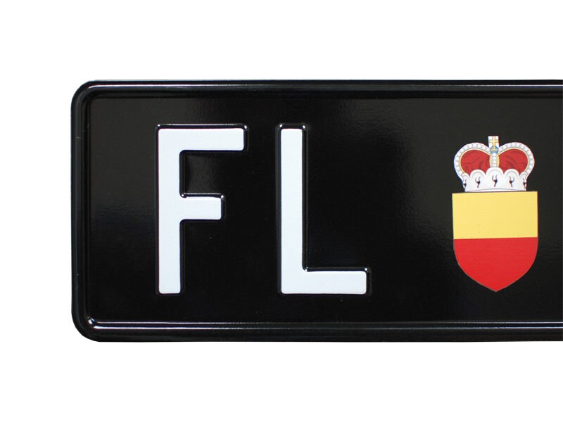 Liechtenstein Euro European License Plate Number Plate Embossed Custom ...