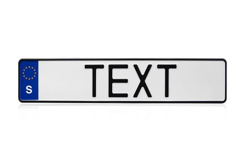 Sweden Euro European Swedish License Plate Number Plate Embossed Custom ...