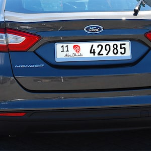 Abu Dhabi Euro European UAE Arab Emirates License Plate Number Plate ...