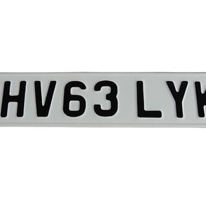 UK Euro European United Kingdom License Plate Number Plate Embossed ...