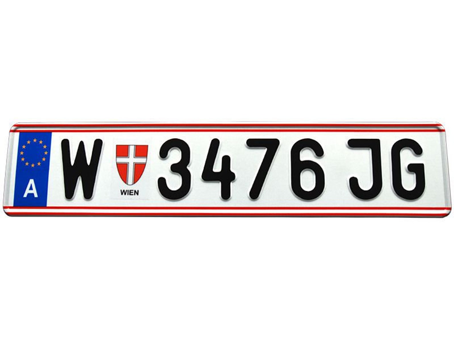 Austria Euro European Austrian License Plate Number Plate Embossed ...
