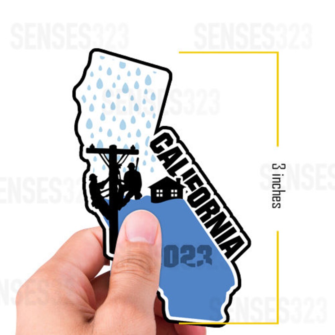 2023 California Flood Storm Lineman Sticker Arkansas Crew Gift for ...