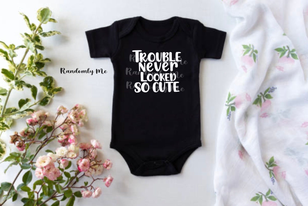 Trouble Never Looked So Cute Svg Etsy