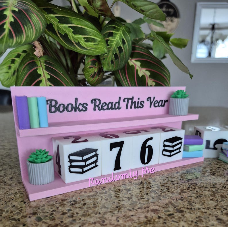3D Printed Book Tracker: DIY Reading Countdown (3MF & SVG Files ...