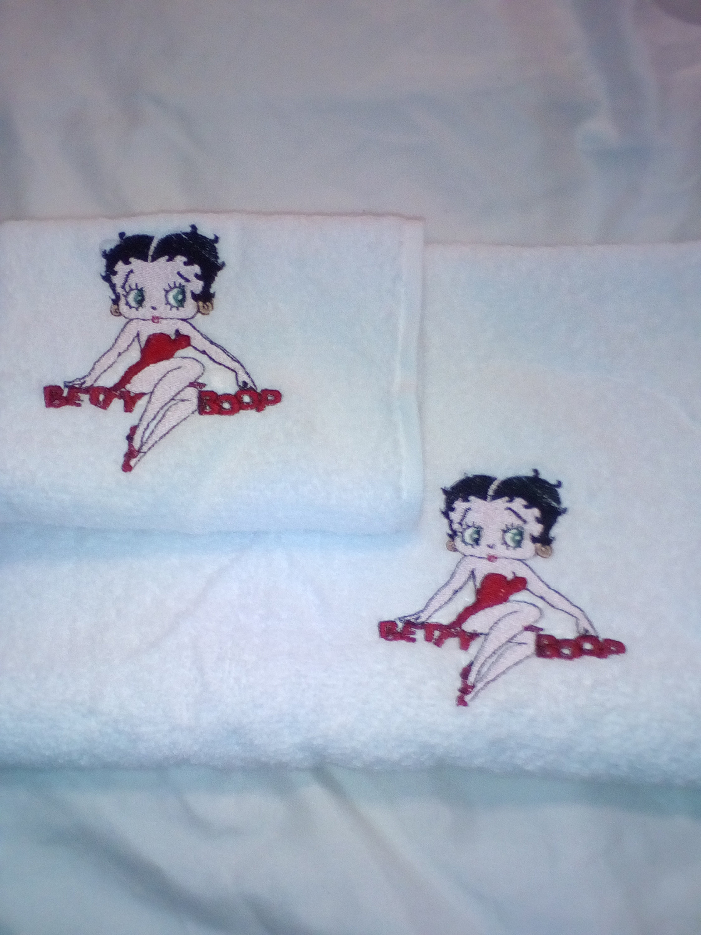 Lovely Embroidered Towel Set Betty Boop - Etsy