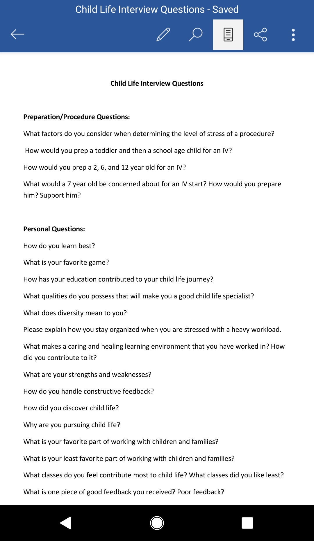 Child Life Interview Questions - Etsy
