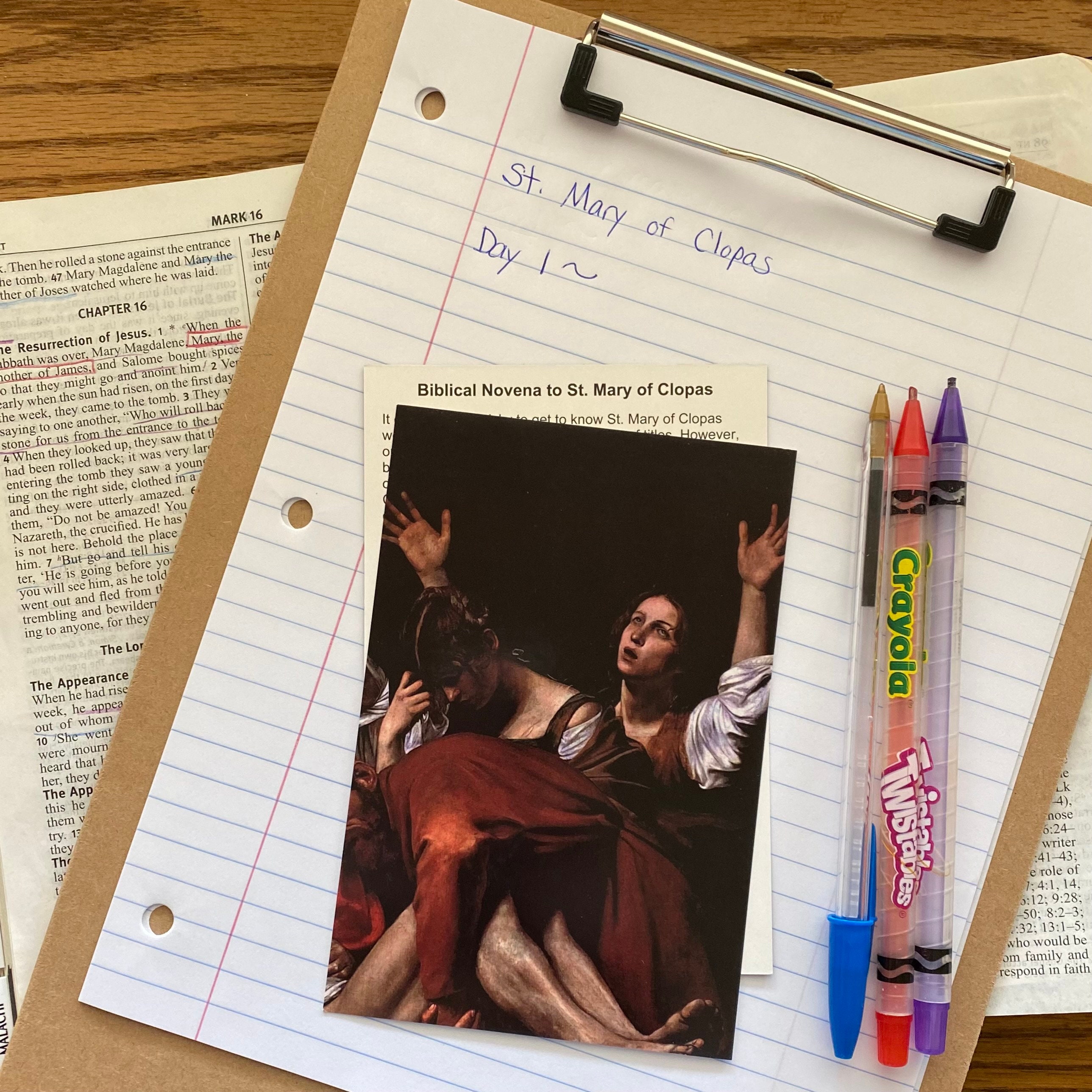 St. Mary of Clopas A Biblical Novena - Etsy