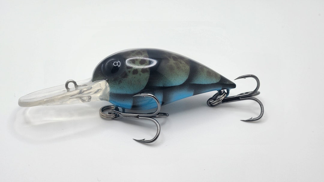 Custom Painted Wiggle Wart, Blue Belly Craw - Etsy