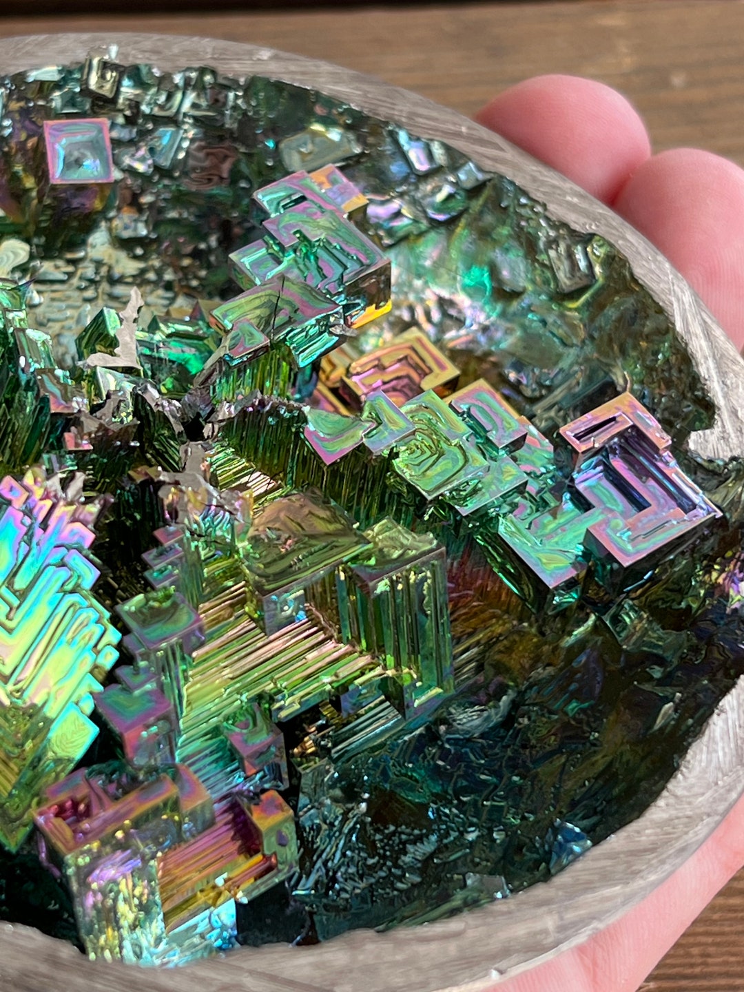 Bismuth Crystal Geode 120 - Etsy