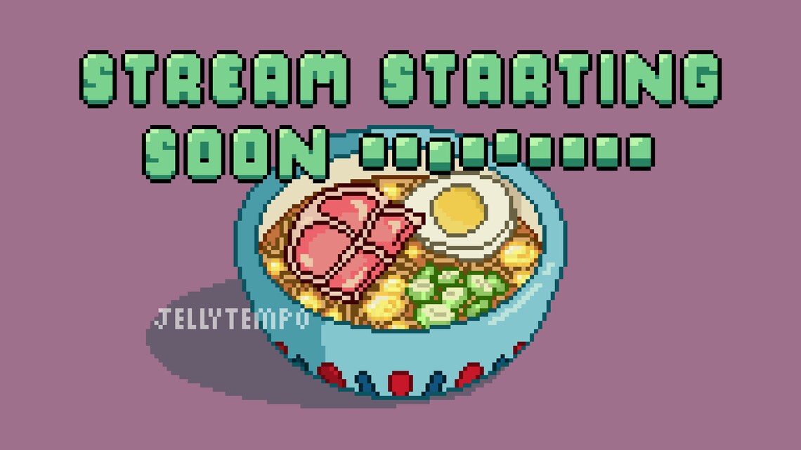 Cute Pink Ramen Animated Twitch Screens HD Pixel Art - Etsy