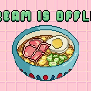 Cute Pink Ramen Animated Twitch Screens HD Pixel Art | Etsy