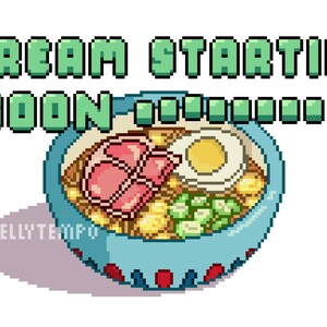 Cute Pink Ramen Animated Twitch Screens HD Pixel Art | Etsy