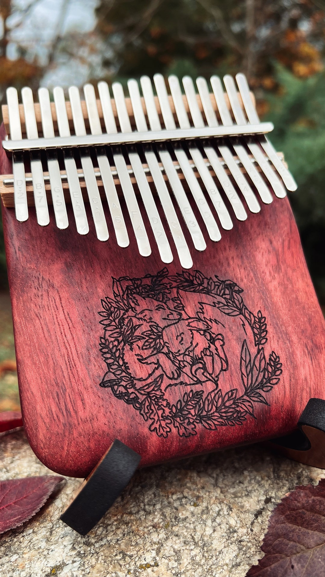 Kalimba 17 Key, Amaranth Exotic Wood, Kalimba Hand Made, Handcraft ...