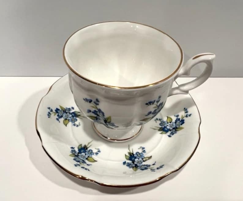 Vintage Fine Bone China Crown Staffordshire England Floral Motif ...