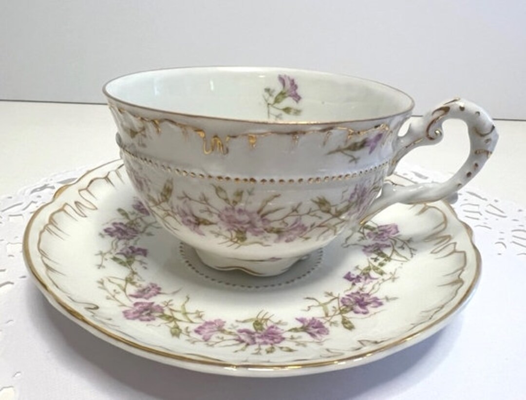 Antique Carl Tielsch CT Altwasser Cornflower Motif Teacup and Saucer - Etsy