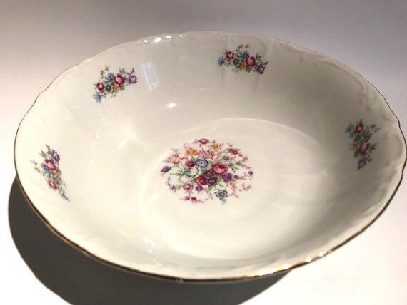 Vintage Fine Bohemian China Bouquet Pattern Bowl - Etsy