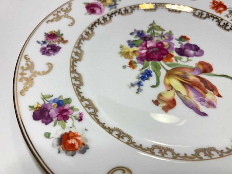 Vintage H&C Selb Bavaria Heinrich Co Germany Floral Motif Porcelain ...