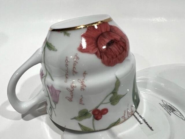 Vintage Nantucket China Floral Motif Porcelain Teacup and - Etsy