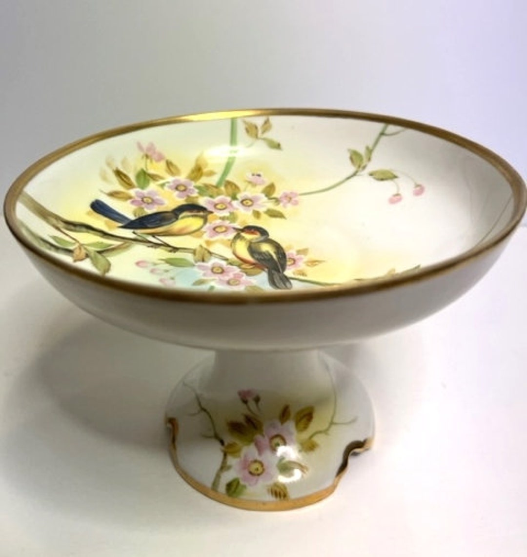 Antique Japanese Morimura Nippon Porcelain Hand Painted Bird Motif ...