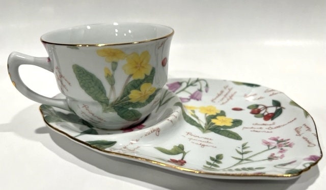 Vintage Nantucket China Floral Motif Porcelain Teacup and - Etsy