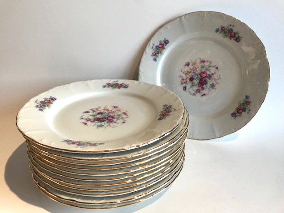 Set of Eleven Fine Bohemian China Bouquet Pattern Soup Plates - Etsy